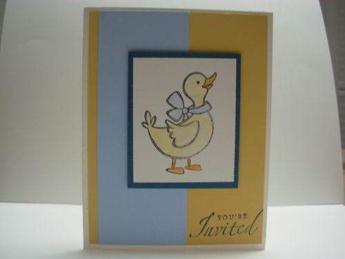 Yellow Duck Baby Card - Stamp With Anne!