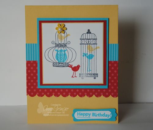 Crazy Aviary Card - Stamp With Anne!