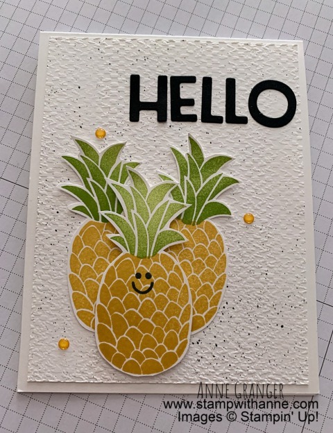 Cute Fruit Hello Card and Video - Stamp With Anne!