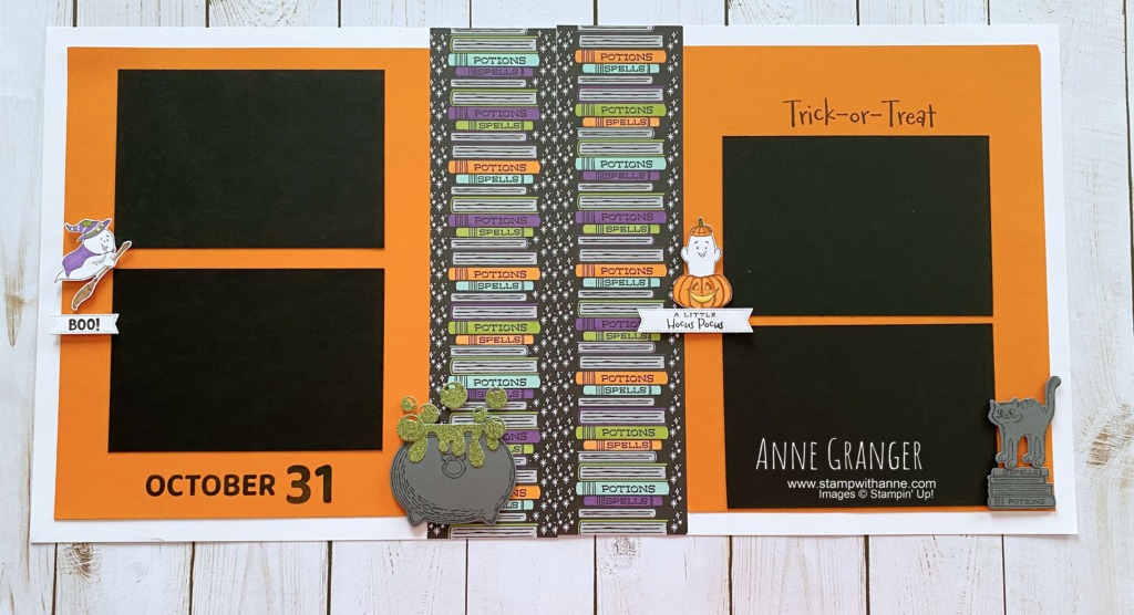 Playful Ghost Double Page Scrapbook Layout Crafty Session Video Replay ...