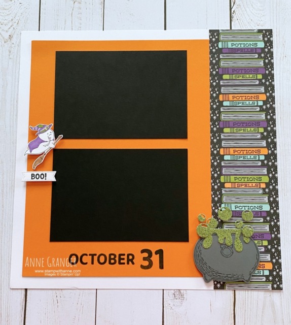 Playful Ghost Double Page Scrapbook Layout Crafty Session Video Replay ...